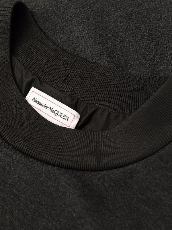 Alexander McQueen Logo Print Mini Dress - Black