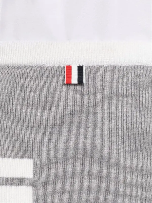 Thom Browne A-line Merino Wool Midi Skirt