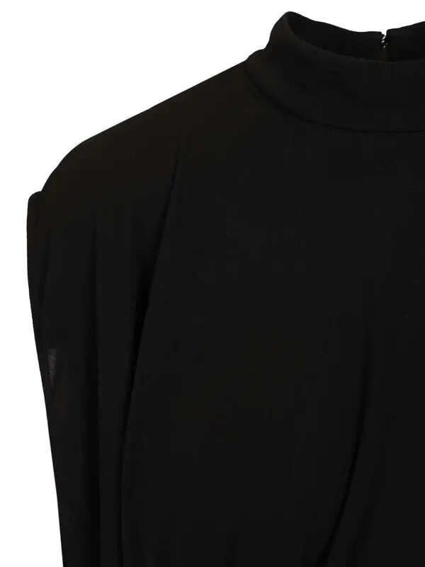 Bottega Veneta Sleeveless Crepe Jersey Dress With Asymmetrical Design - Black