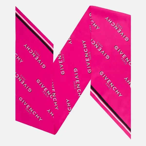 Givenchy Shadow Rose Logo Silk Scarf