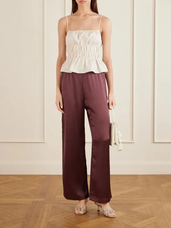 Staud Ayla Ruffled Linen Tank