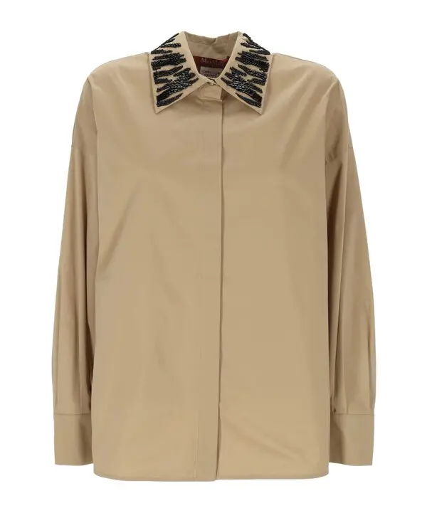 Max Mara Embellished Collar Button-up Shirt - No