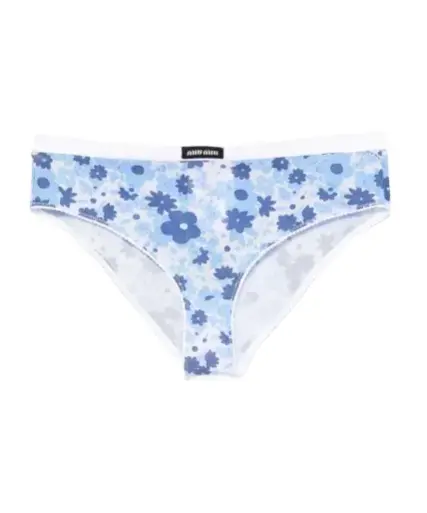 Miu Miu Stretch Fabric Bikini Panties - Blue