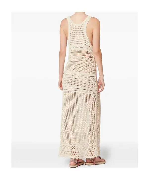 Isabel Marant Étoile Zaro Sleeveless Crocheted Maxi Dress With V-neck And Front Slit