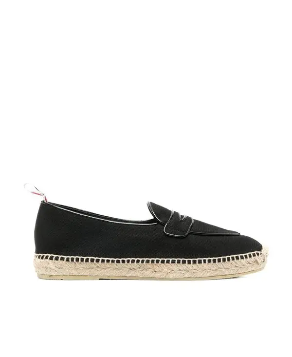 Thom Browne Varsity Penny Slip-on Espadrilles - Black