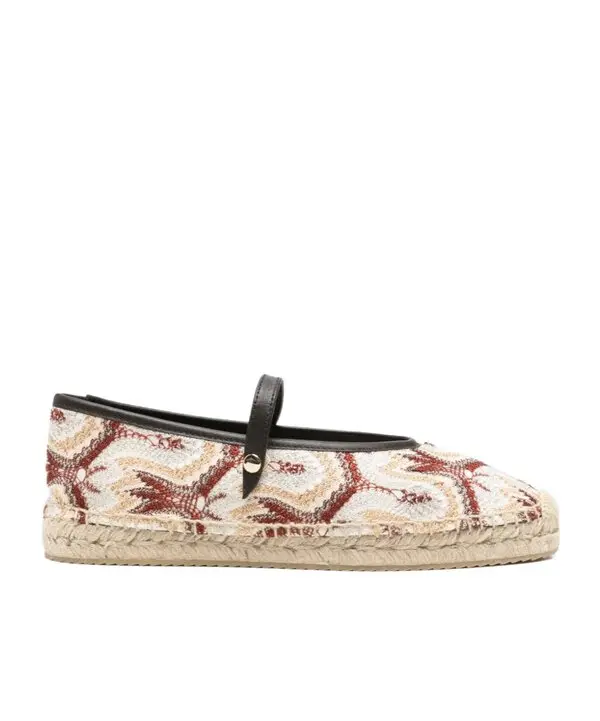 Missoni Patterned Strappy Espadrilles - Nude