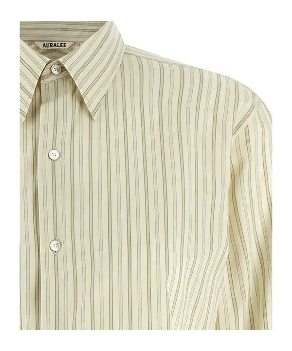 Auralee Striped Long Sleeve Shirt