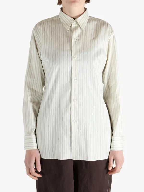 Auralee Striped Long Sleeve Shirt