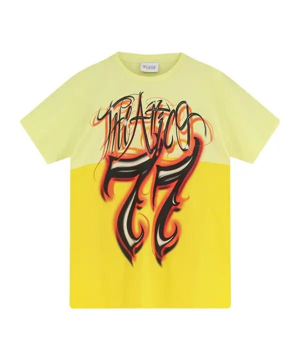 Attico Two-toned Crewneck T-shirt - Yellow
