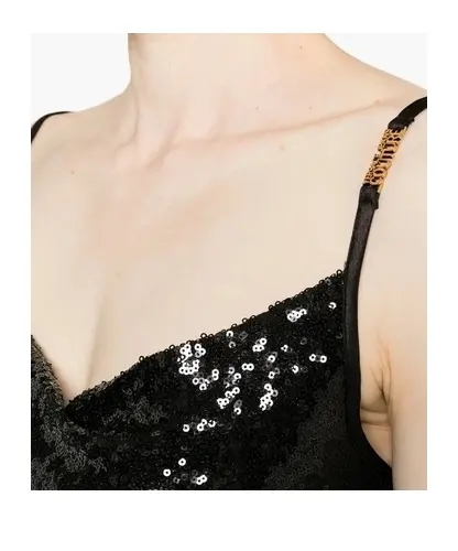 Versace Sequin Embellished Spaghetti Strap Top