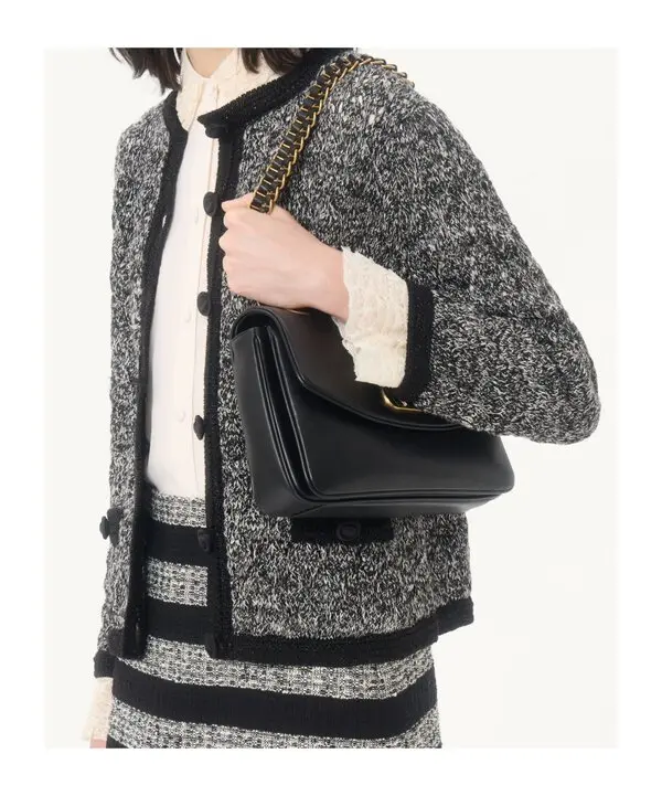 Valentino Garavani Linen And Lurex Knitted Jacket - Black