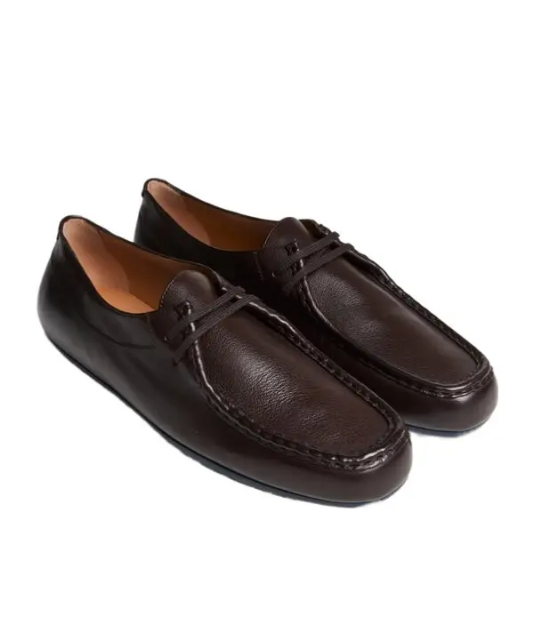 JIL SANDER Hand-stitched Lace-up Flats