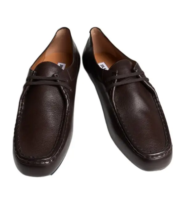 JIL SANDER Hand-stitched Lace-up Flats