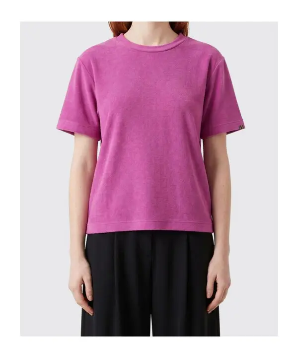 Extreme Cashmere Short Sleeve Ribbed Crewneck T-shirt