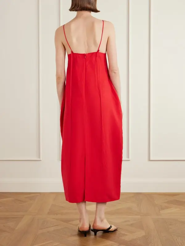 RÓHE Dahippa Cotton Dress With Corset Detail - Red