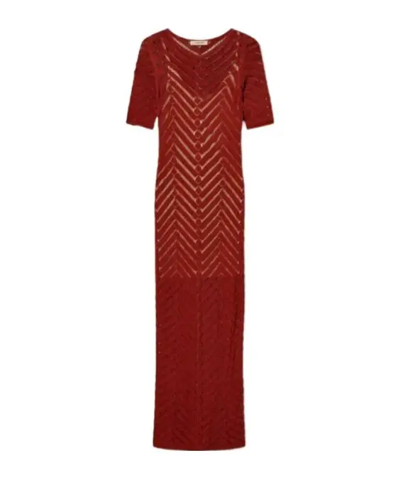 TWINSET Long Chevron Knit Dress