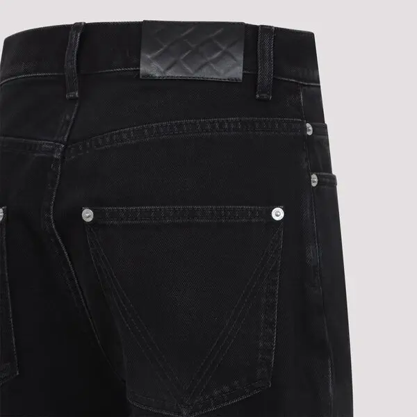 Bottega Veneta Logo Patch Flared Leg Jeans - Black