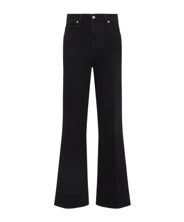 Bottega Veneta Logo Patch Flared Leg Jeans - Black