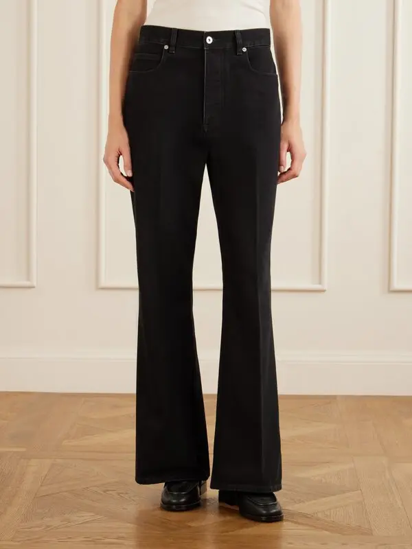 Bottega Veneta Logo Patch Flared Leg Jeans