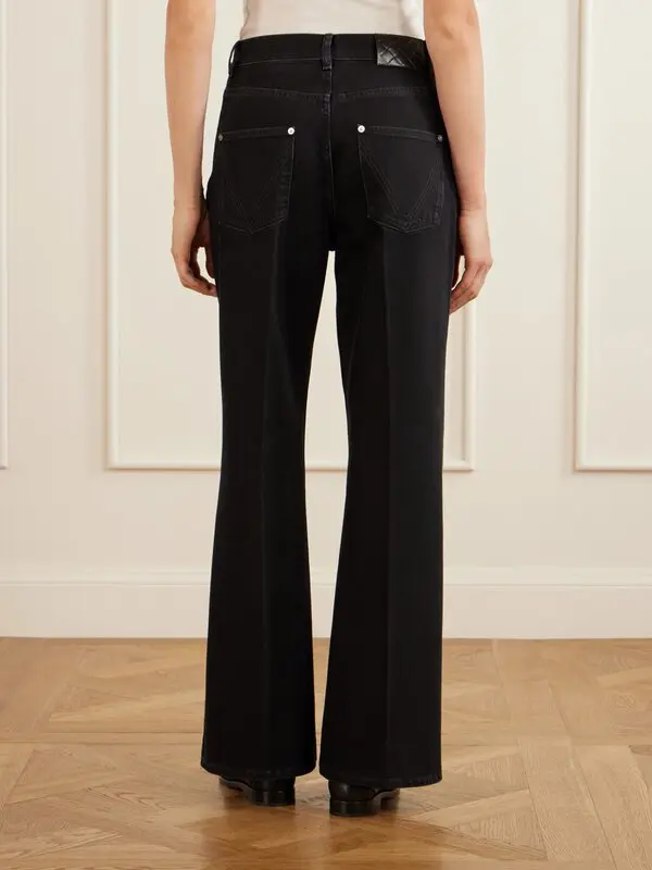 Bottega Veneta Logo Patch Flared Leg Jeans