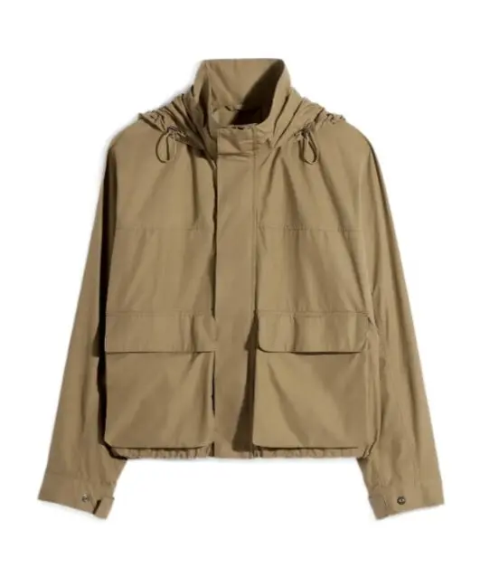 LEMAIRE Drawstring Hooded Rain Jacket - Khaki