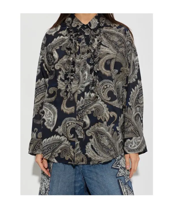 R13 Long Sleeve Printed Shirt - No