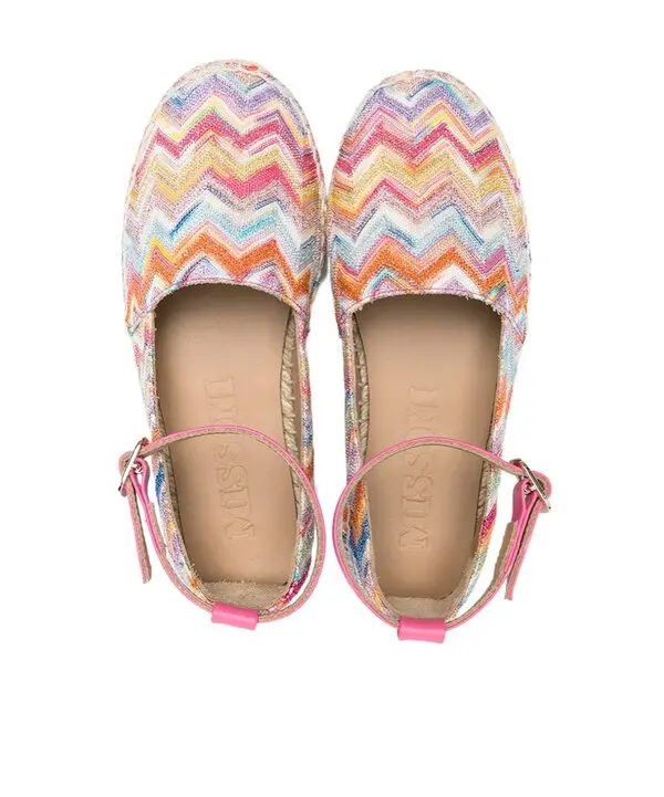 Missoni Zigzag Ankle Strap Ballerinas
