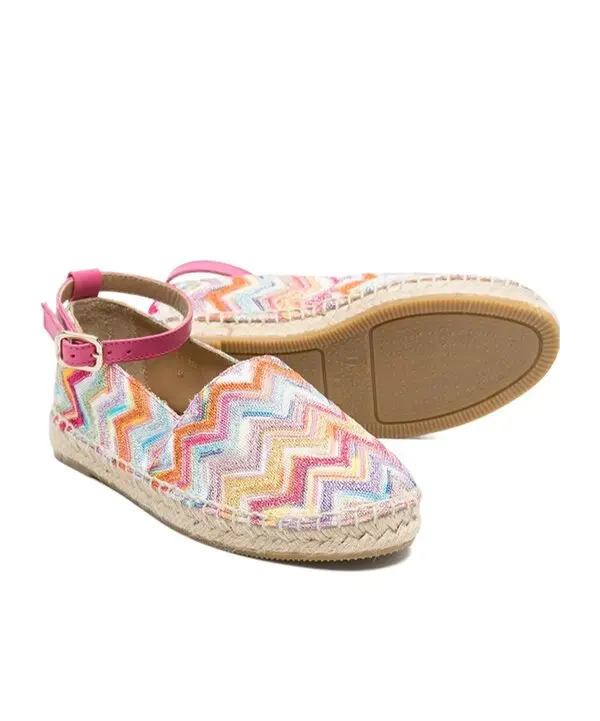 Missoni Zigzag Ankle Strap Ballerinas