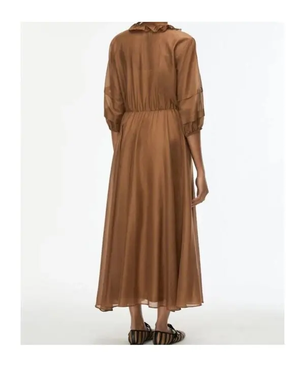 IBLUES Long Silk-blend Muslin Dress