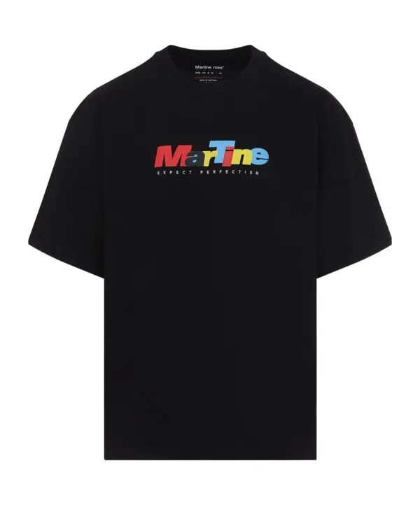 Martine Rose Oversized Logo Printed T-shirt - Black
