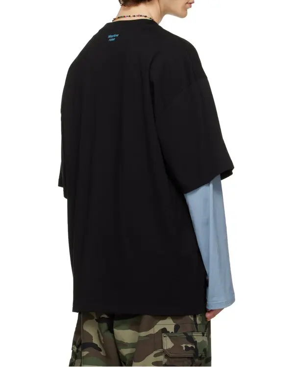Martine Rose Oversized Logo Printed T-shirt - Black