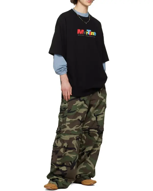 Martine Rose Oversized Logo Printed T-shirt - Black