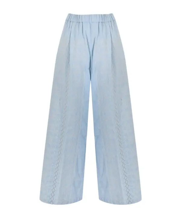 SEMICOUTURE Embroidered Wide-leg Pants