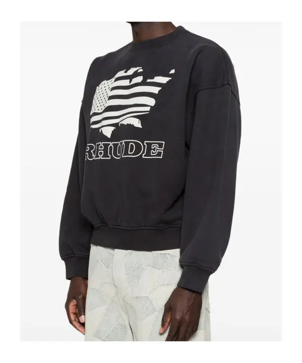 Rhude America The Beautiful" Graphic Print Crewneck Sweater