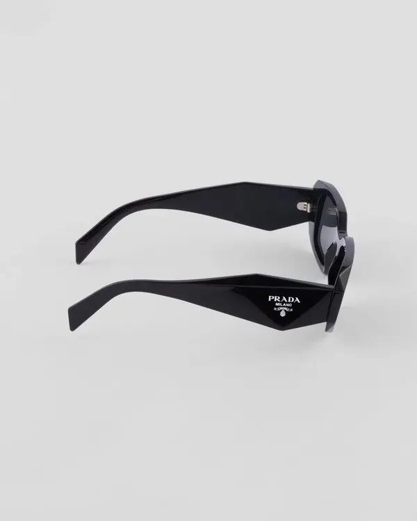 Prada Rectangular Frame Sunglasses - Black