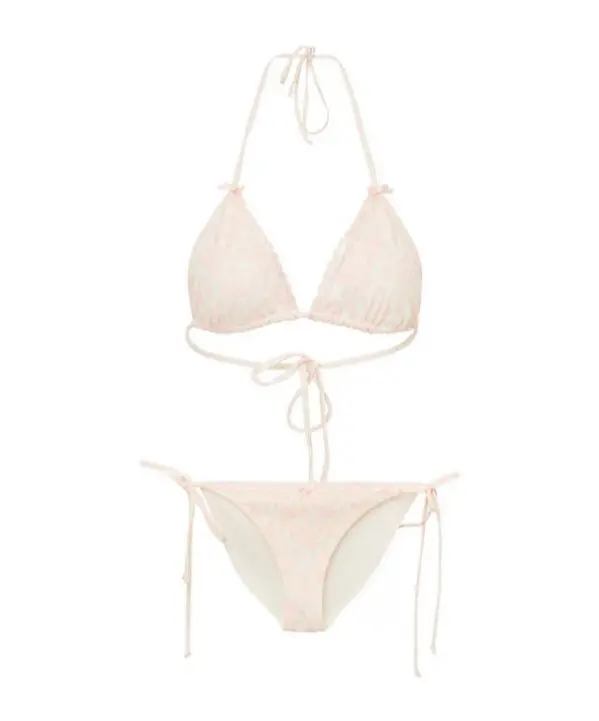 LoveShackFancy Harbor Tie-side Bikini - Chantilly