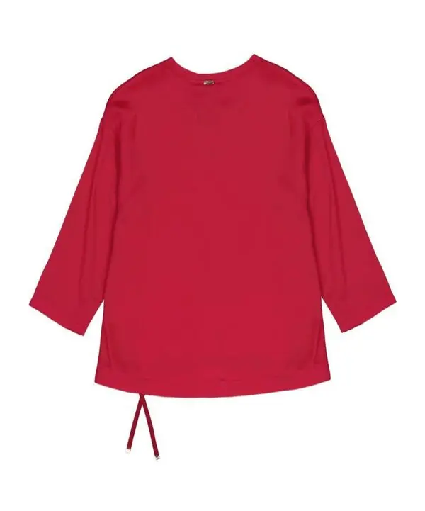 Herno Long-sleeved V-neck Top With Side Detail