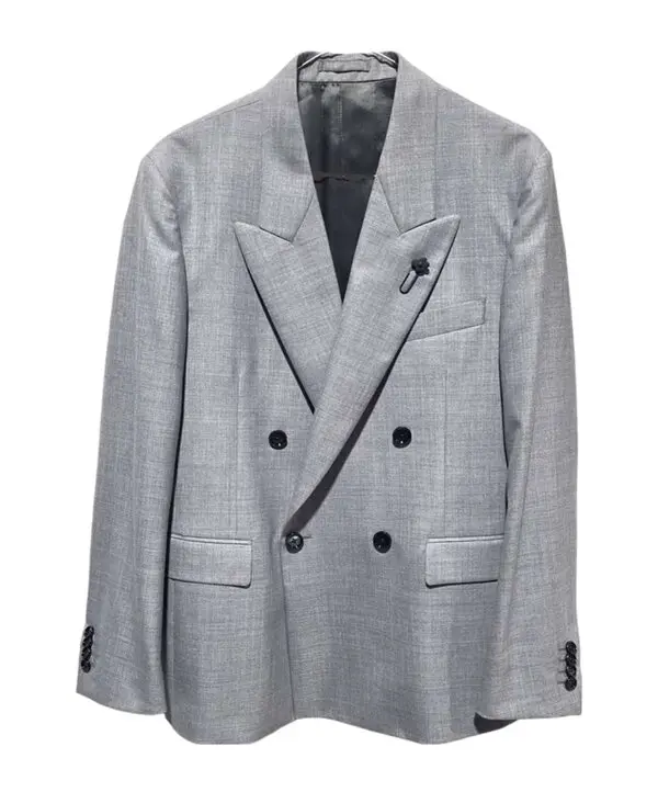 LARDINI Double-breasted Peak-lapel Blazer