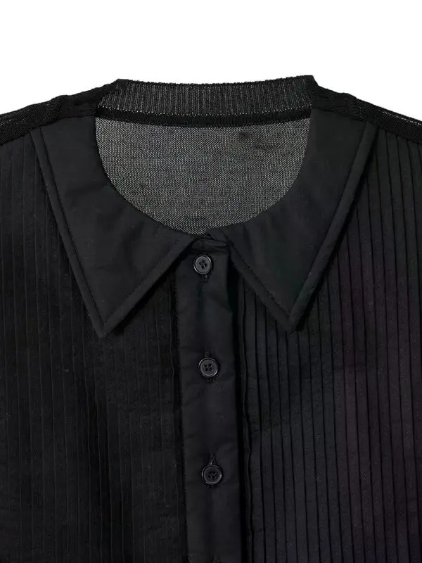 PUSHBUTTON Layered Pleated-panel Sweater