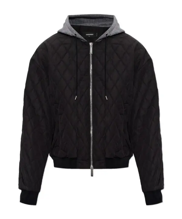 Dsquared2 Heritage Quilted Bomber Jacket - Black