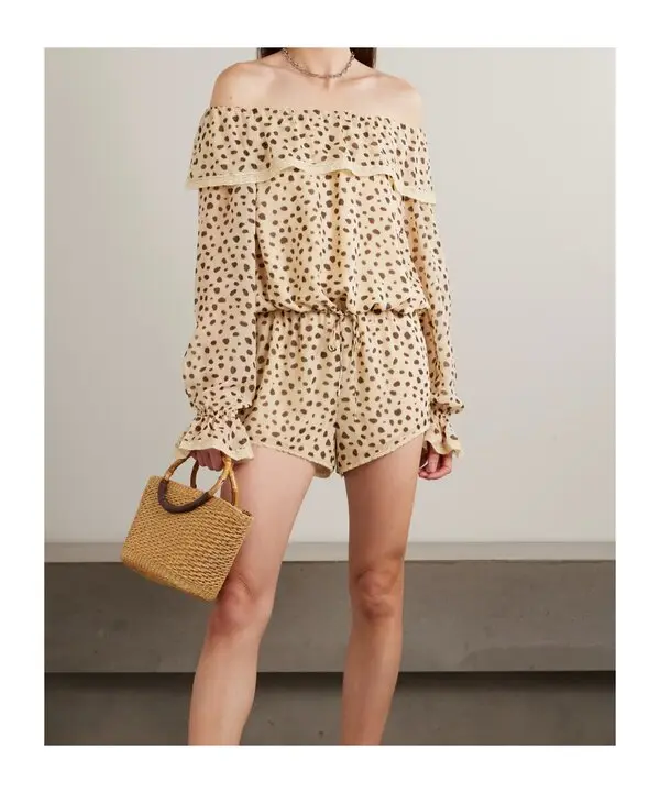 Posse Priscilla Cheetah Print Shorts - Nude