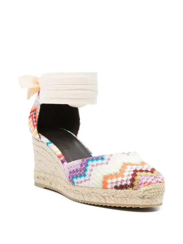 Missoni Chevron Pattern Wedge Espadrilles