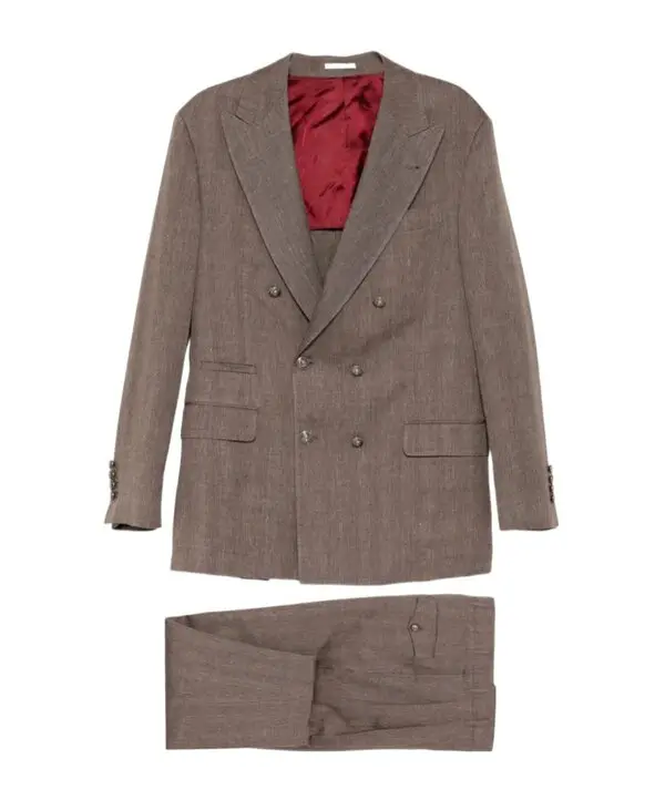 Brunello Cucinelli Double-breasted Tailored Suit - Gray