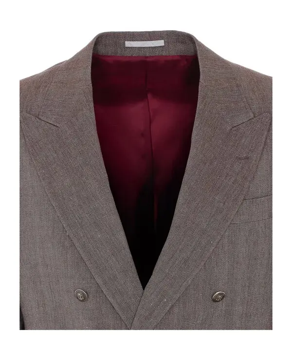Brunello Cucinelli Double-breasted Tailored Suit - Gray