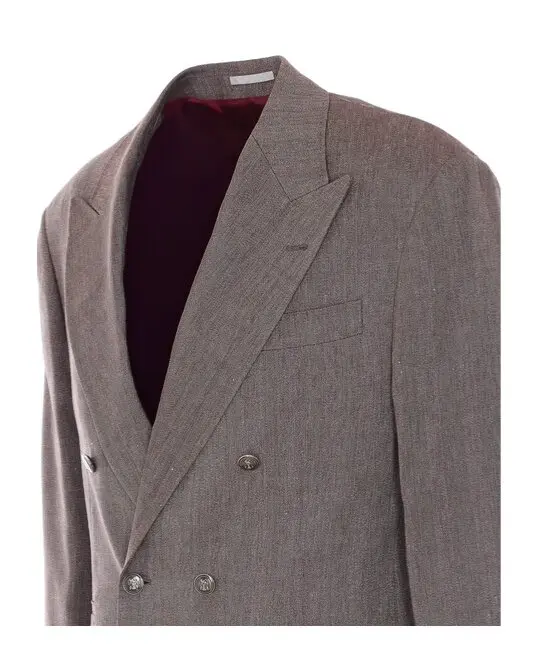 Brunello Cucinelli Double-breasted Tailored Suit - Gray
