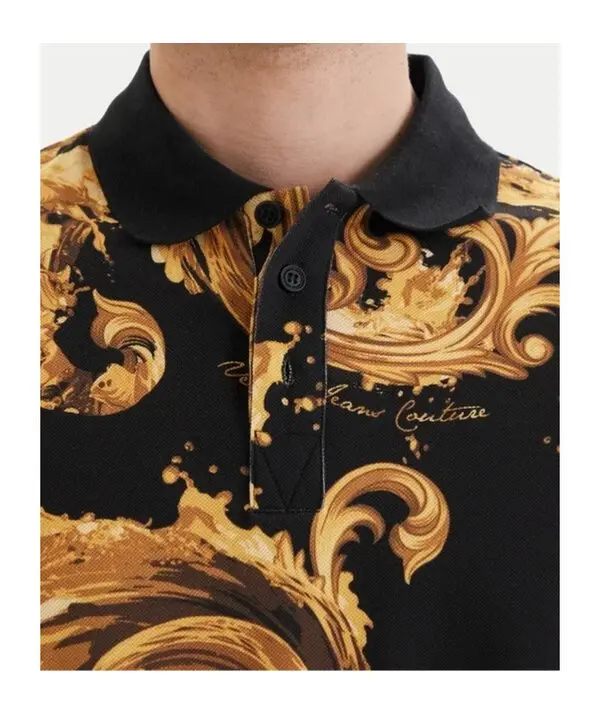 Versace Baroque-print Polo Shirt
