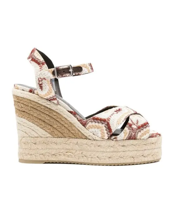 Missoni Woven Platform Espadrilles - Nude