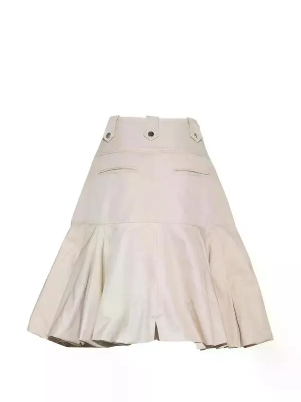 Rokh Puff-hem Mini Skirt With Button Embellishments