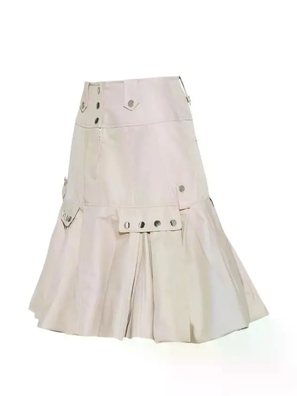 Rokh Puff-hem Mini Skirt With Button Embellishments