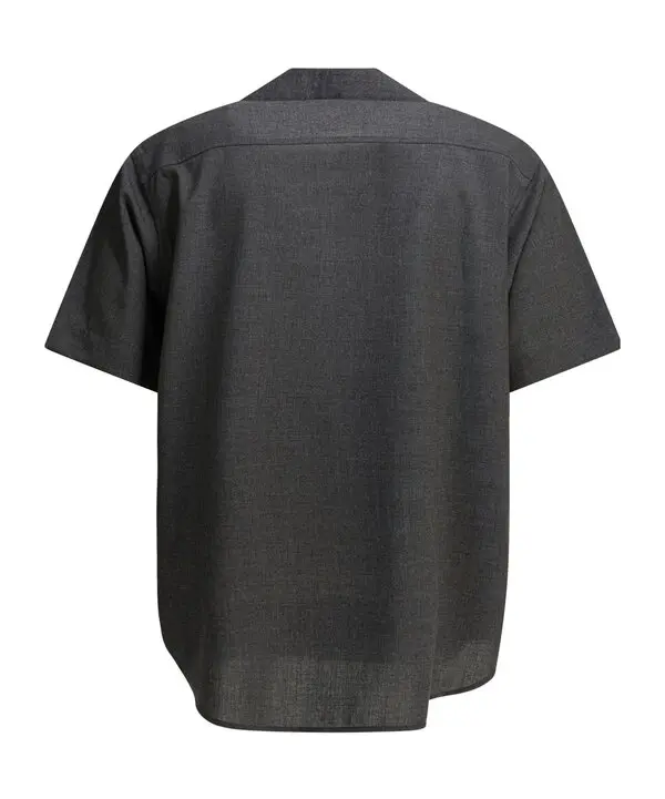 Auralee Cashmere Collared Short-sleeved Shirt